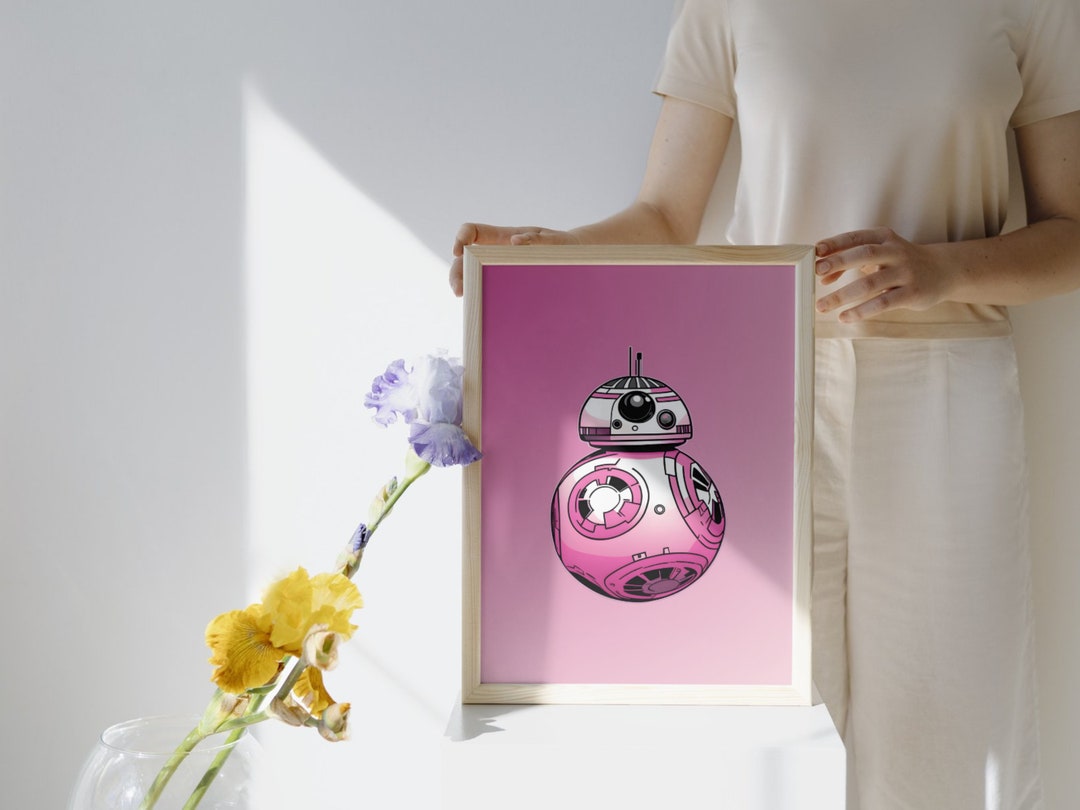 Star Wars Poster Girly Star Wars Print Star Wars PNG Pink BB8 Digital ...