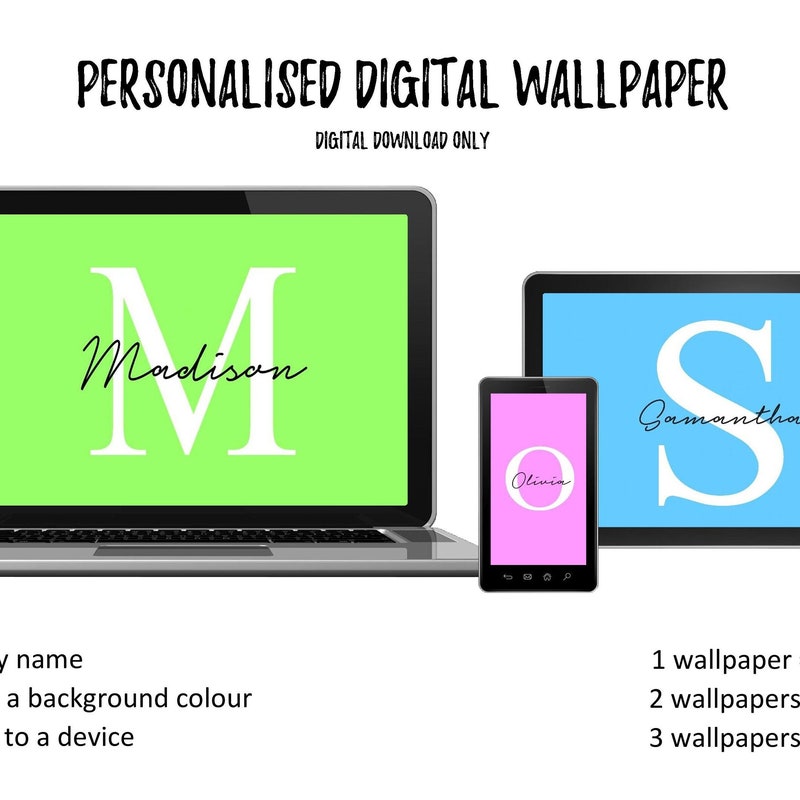 Personalized Name Wallpaper - Etsy