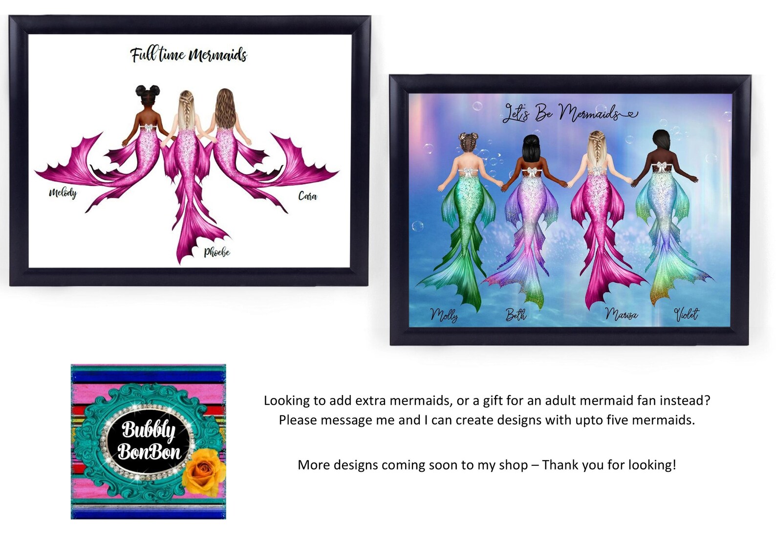 Personalised Mermaid Gift Best Friends Gifts Customised - Etsy