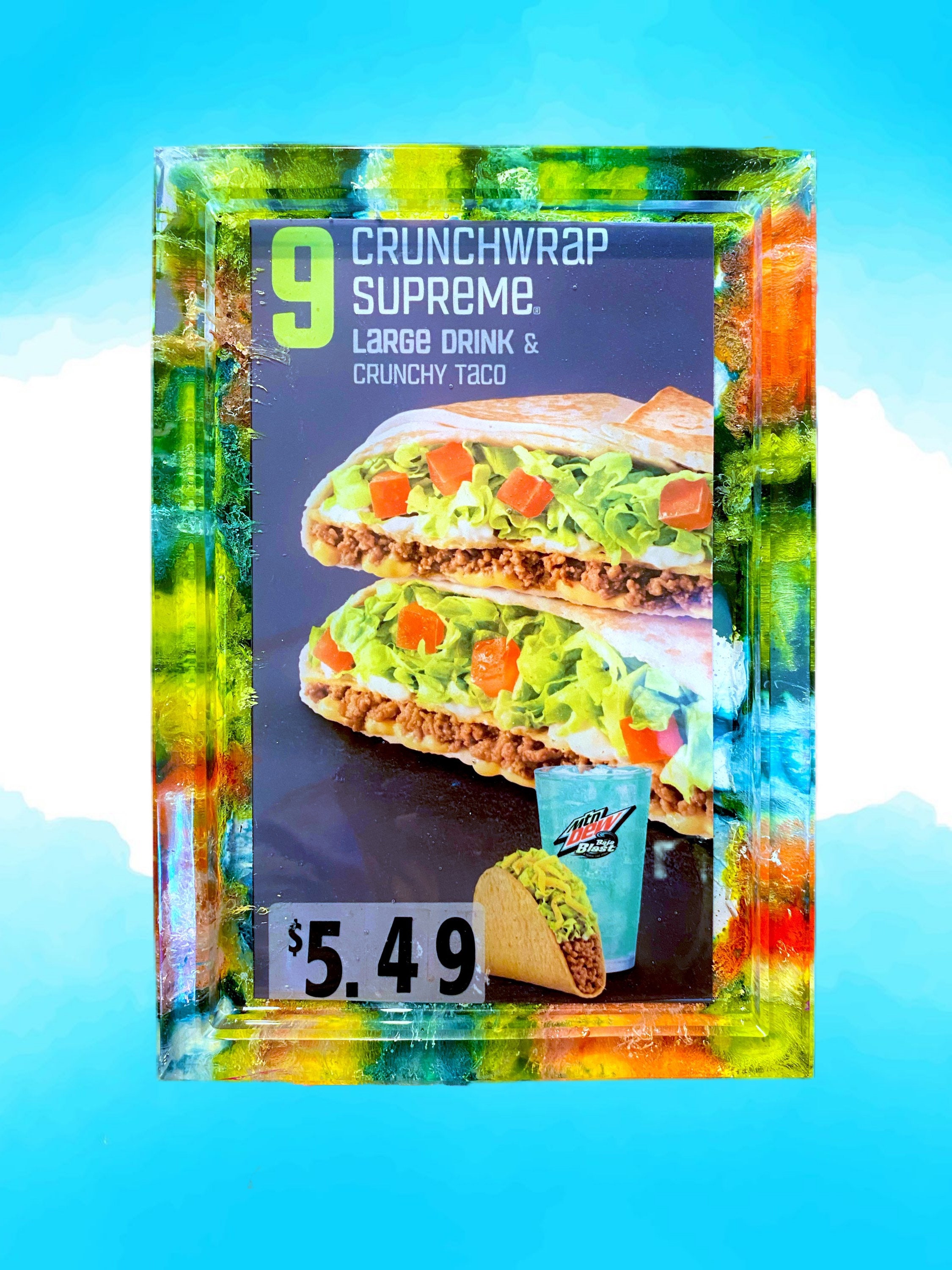 Taco Bell menu Crunchwrap supreme resin tray | Etsy