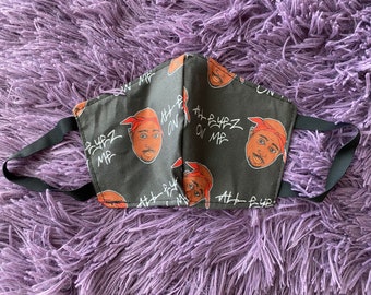 Tupac Face Mask - Etsy