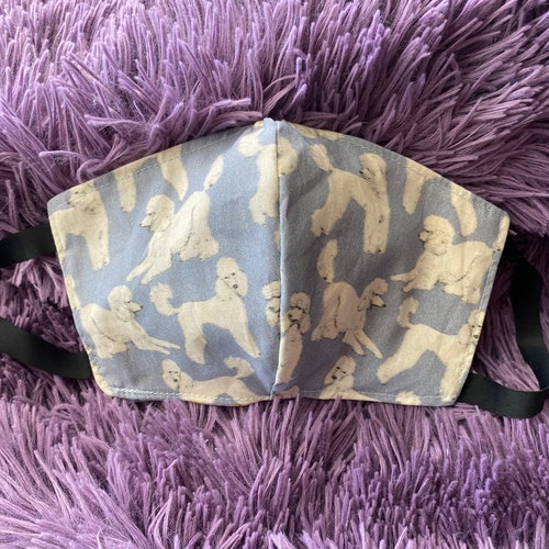 Poodle Face Mask Adjustable Reusable Face Mask With Fun - Etsy
