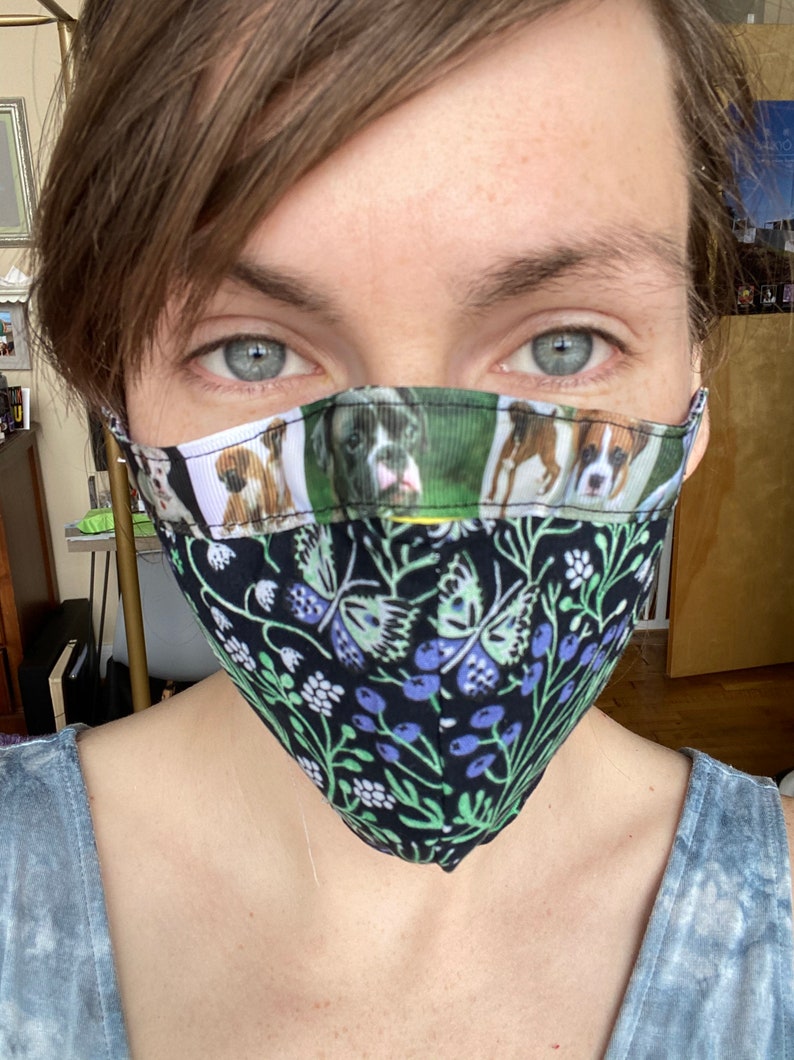 Boxer Face Mask With Sewn in Nose Wire - Etsy