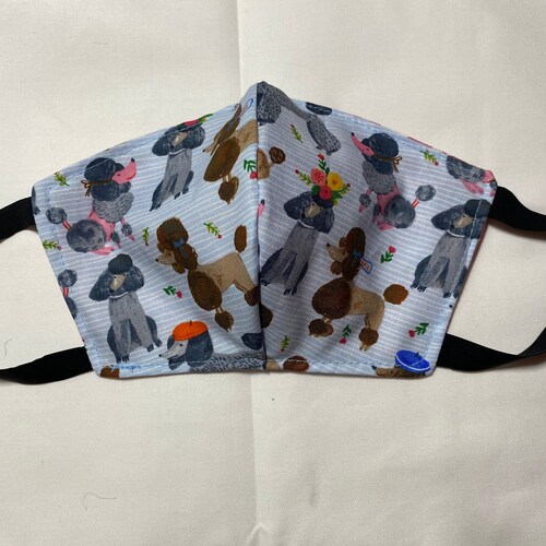 Poodle Face Mask Adjustable Reusable Face Mask With Fun - Etsy