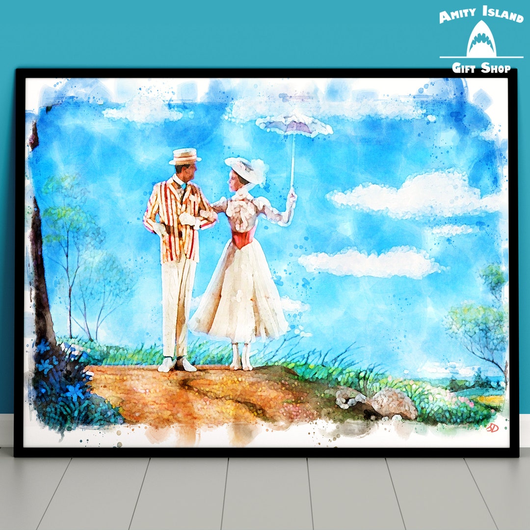 Mary Poppins - Jolly Holiday Artwork / Poppins and Burt / Julie Andrew ...