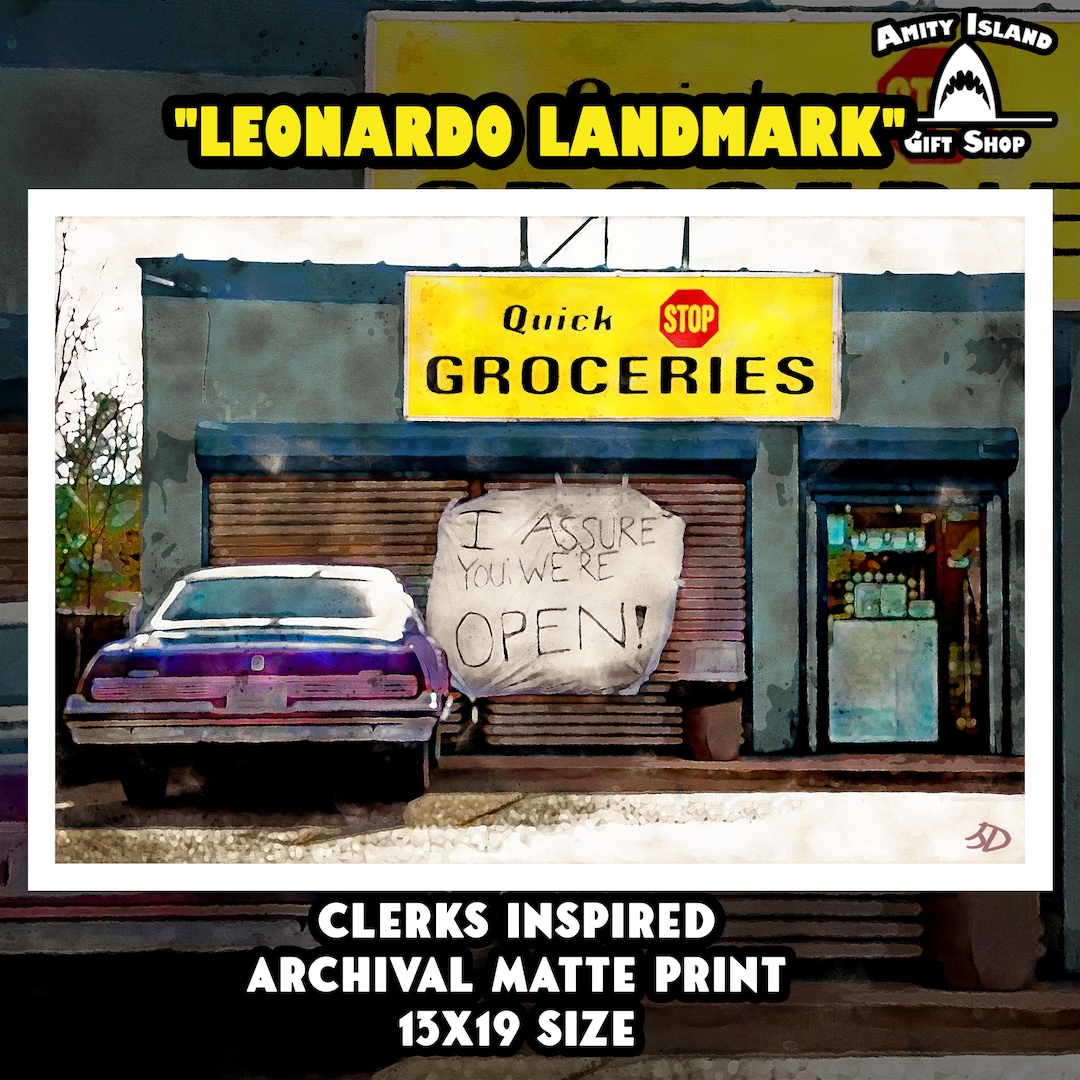 Clerks Inspired Art Print / Leonardo Quick Stop / Jay and Silent Bob ...