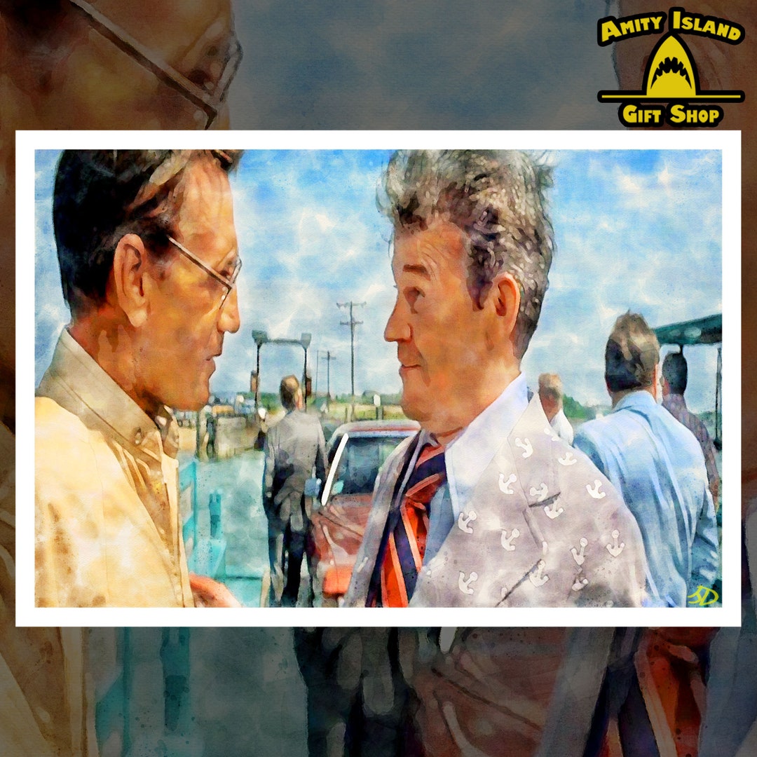 Jaws Inspired Artwork: Chief Brody & Mayor Vaughn Matte Poster - Etsy UK