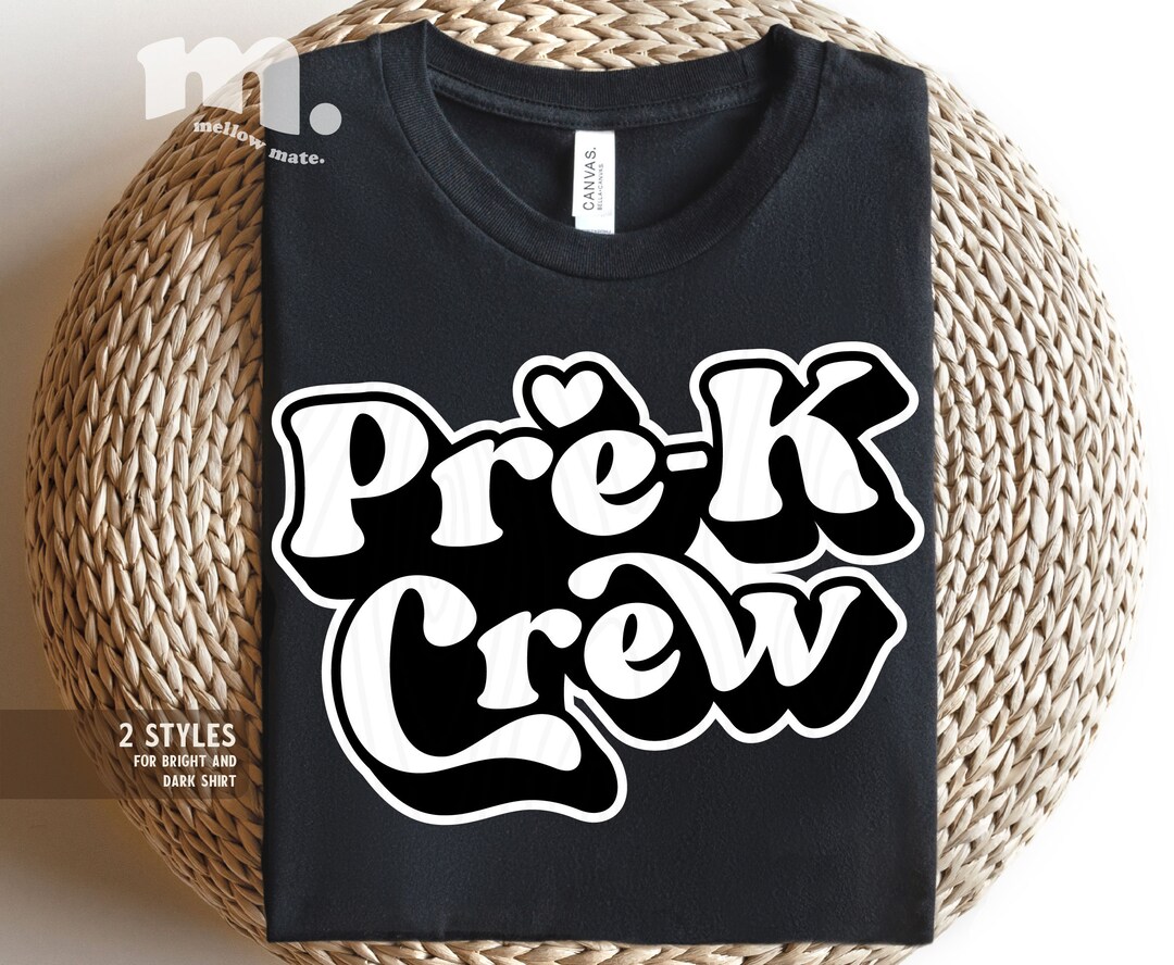 Pre K Crew Svg, Pre-k SVG, Hallo Pre K Svg, Teacher Team Shirts, Pre K ...