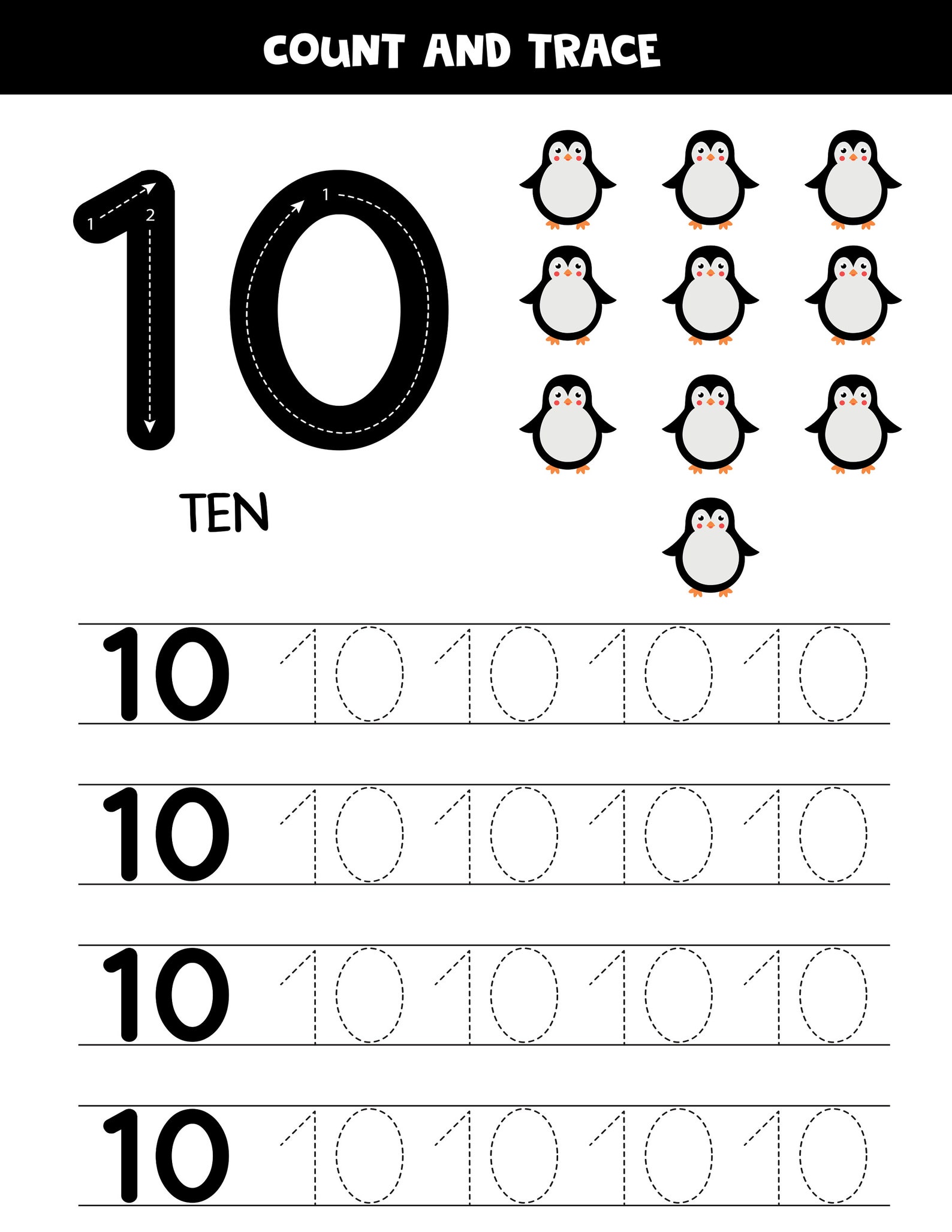 Number Tracing Cards Animals Preschool Kindergarten | Etsy