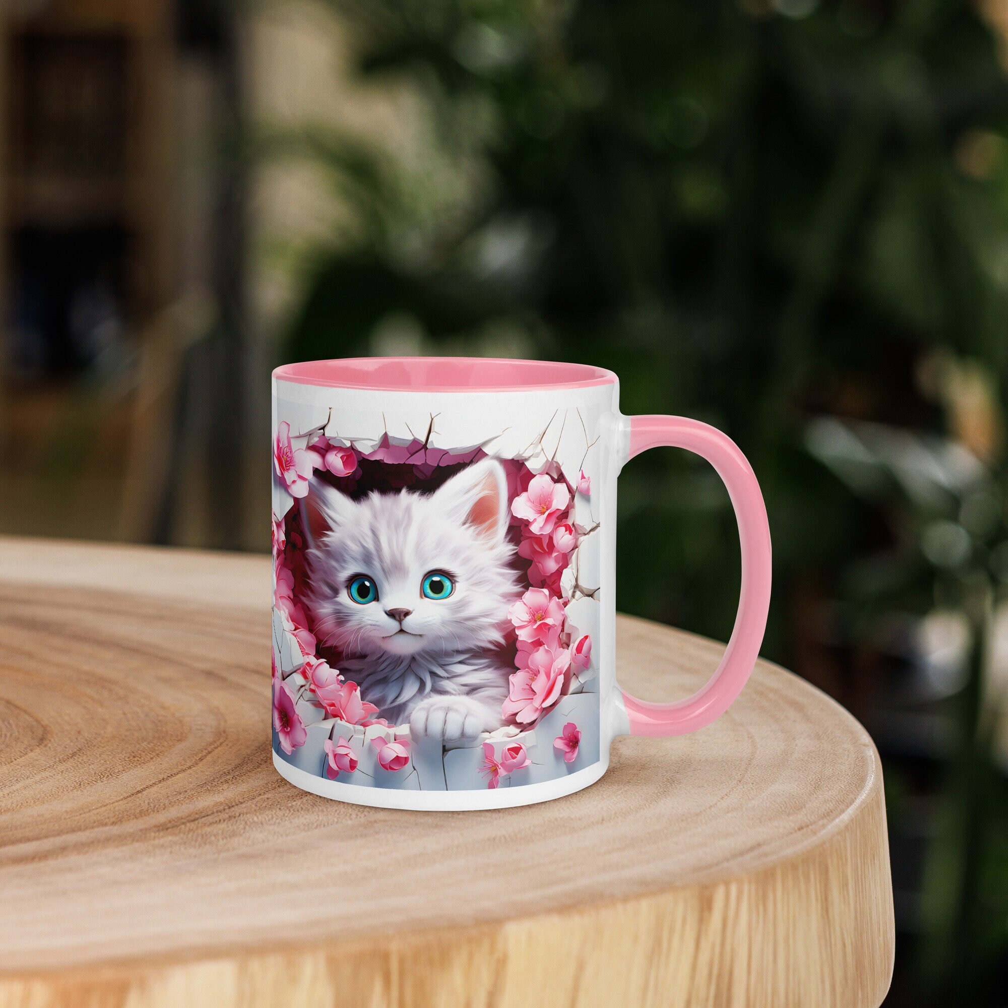 Cat 3D Ceramic Mug Playful Feline Design Coffee Cup With Kitten Unique ...