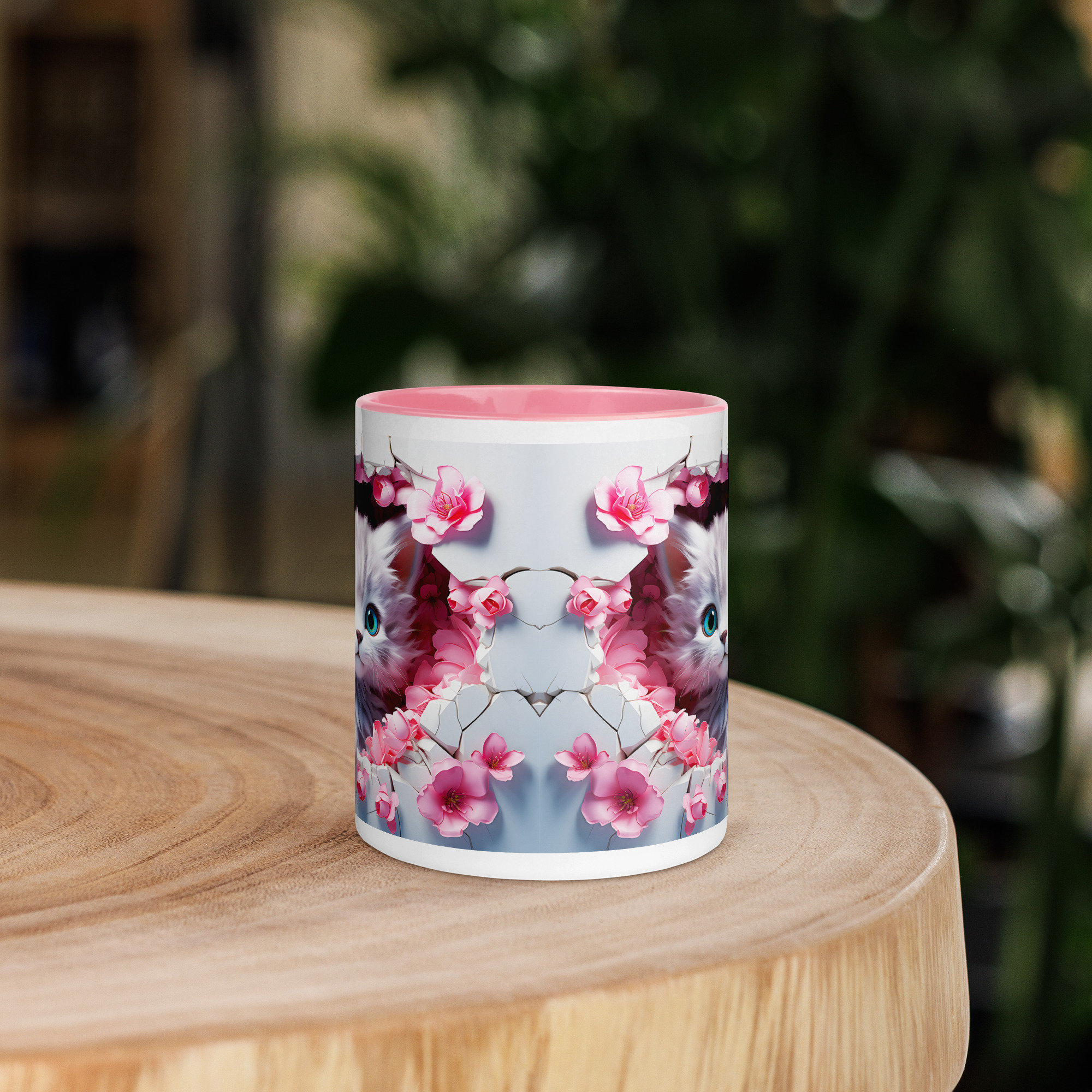 Cat 3D Ceramic Mug Playful Feline Design Coffee Cup With Kitten Unique ...