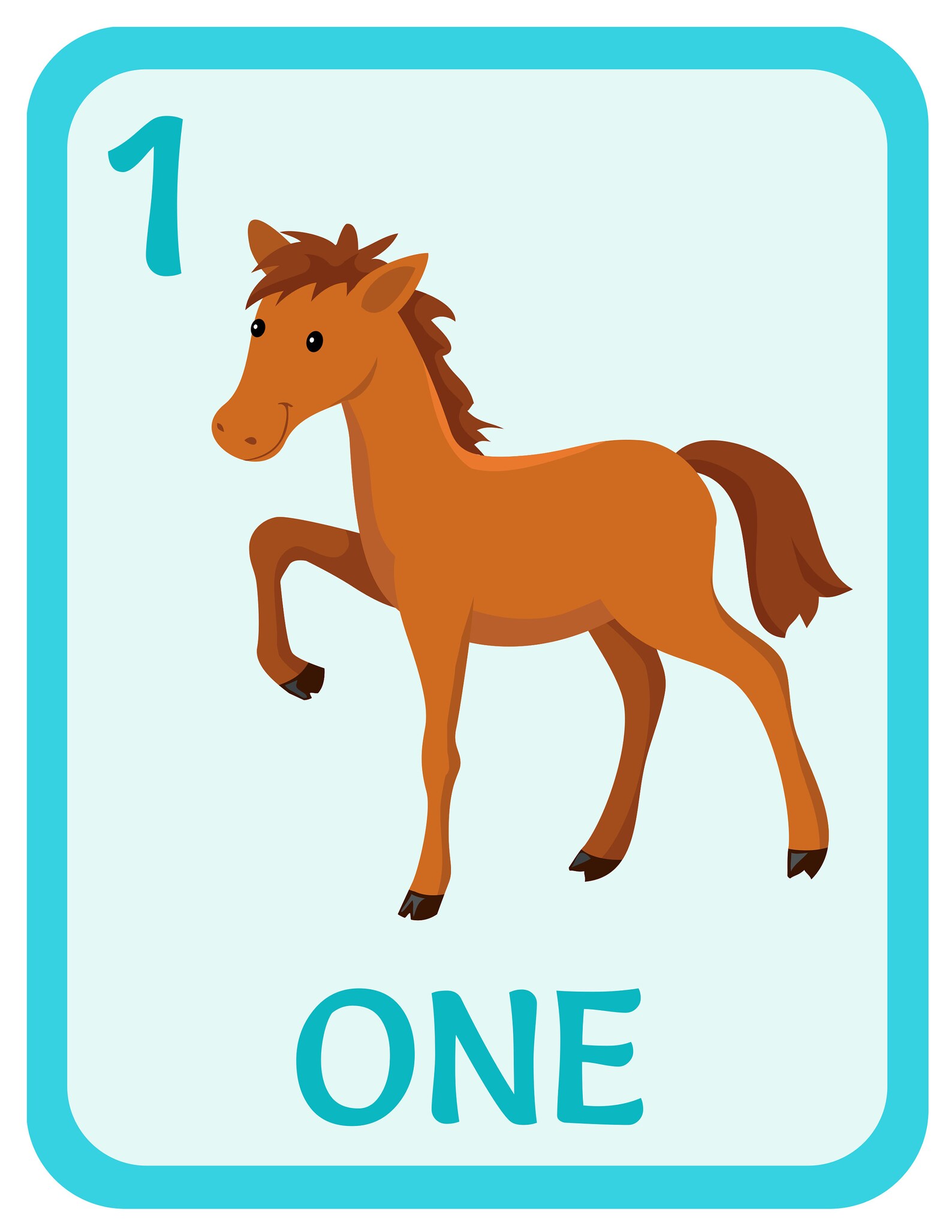 Farm Animals Number Flash Cards Preschool Kindergarten | Etsy