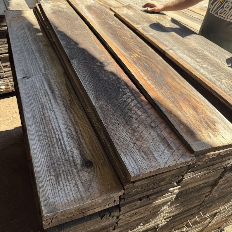 Wholesale Reclaimed Redwood Planks: Rustic Salvaged Lumber Bundle - Etsy