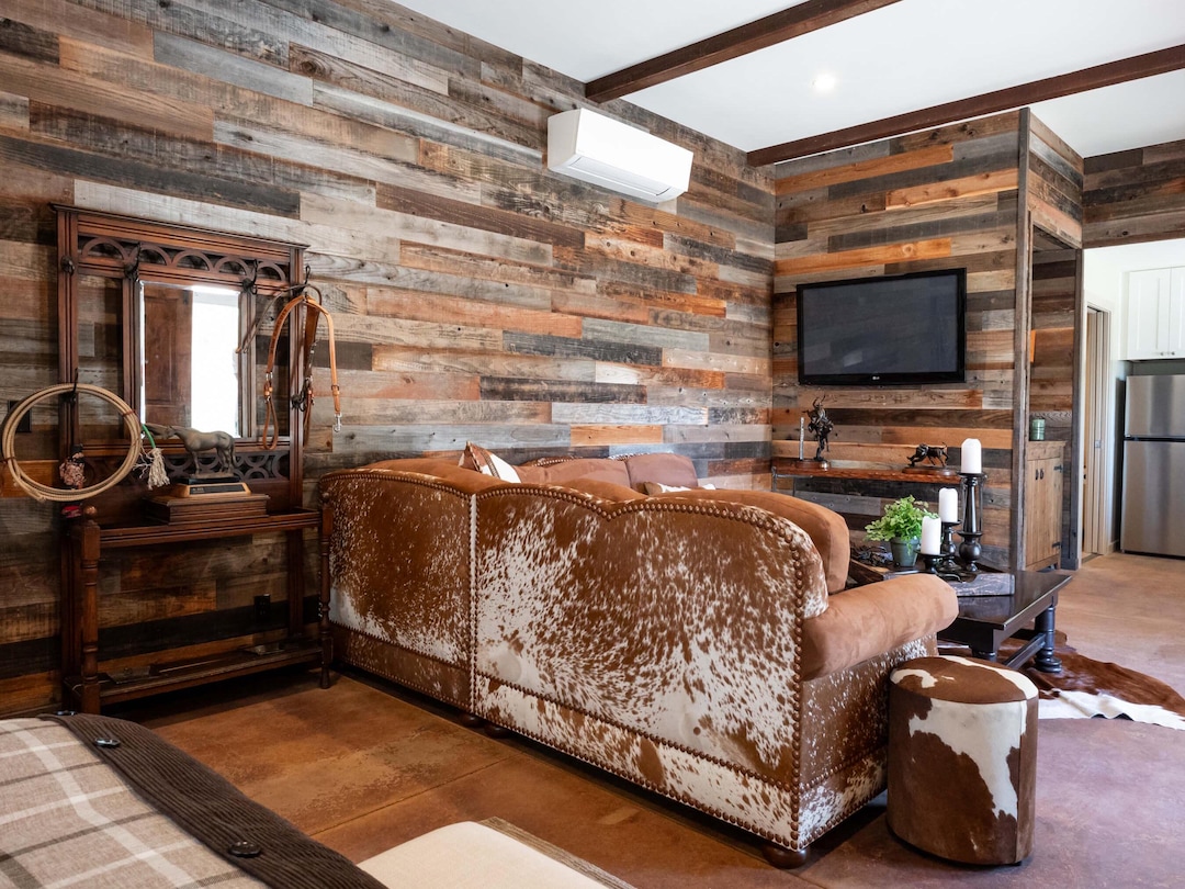 Reclaimed Redwood Shiplap Paneling: Rustic Barn Wood Accent Wall - Etsy
