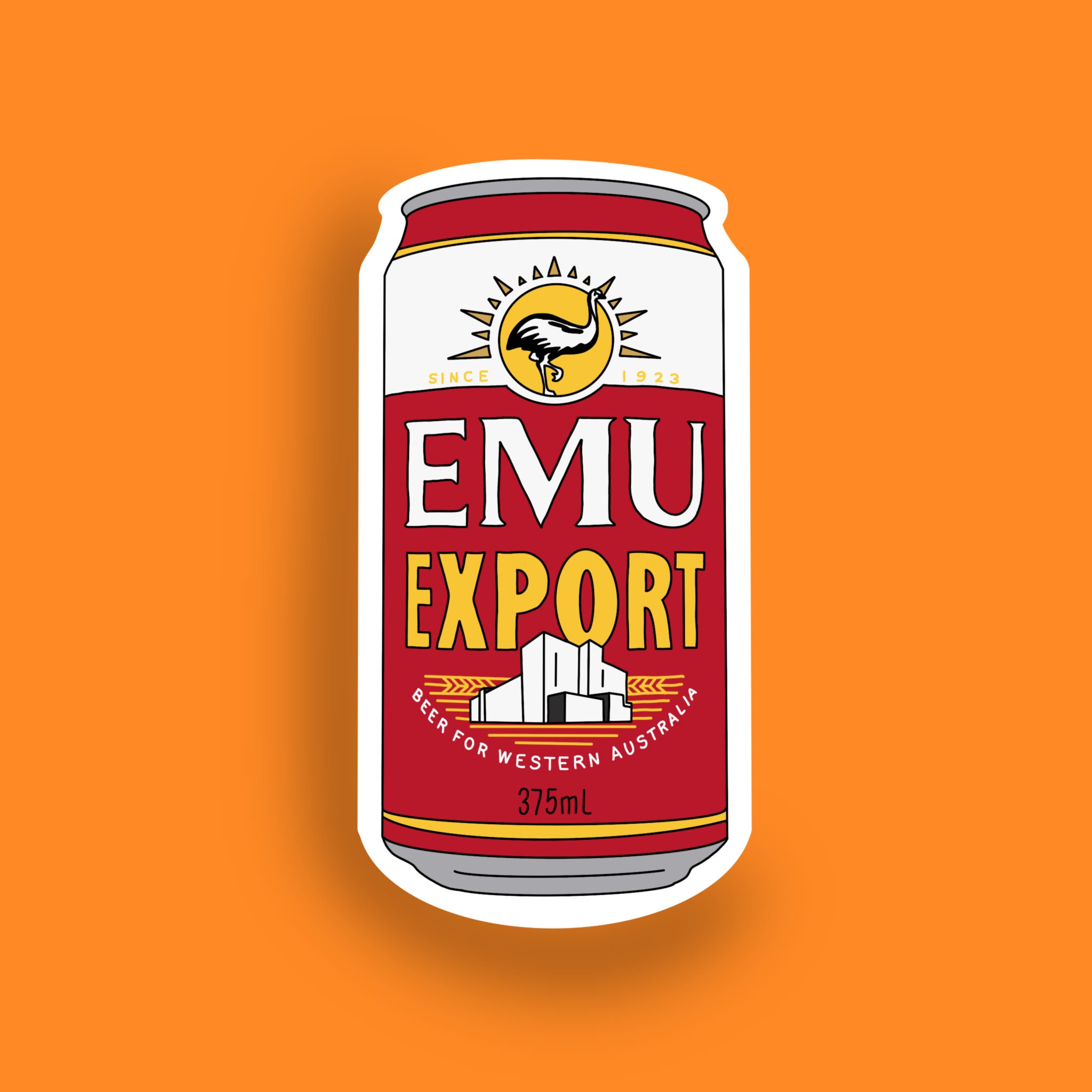 X1 Emu Export Australian Beer Sticker Glossy Laptop Water | Etsy