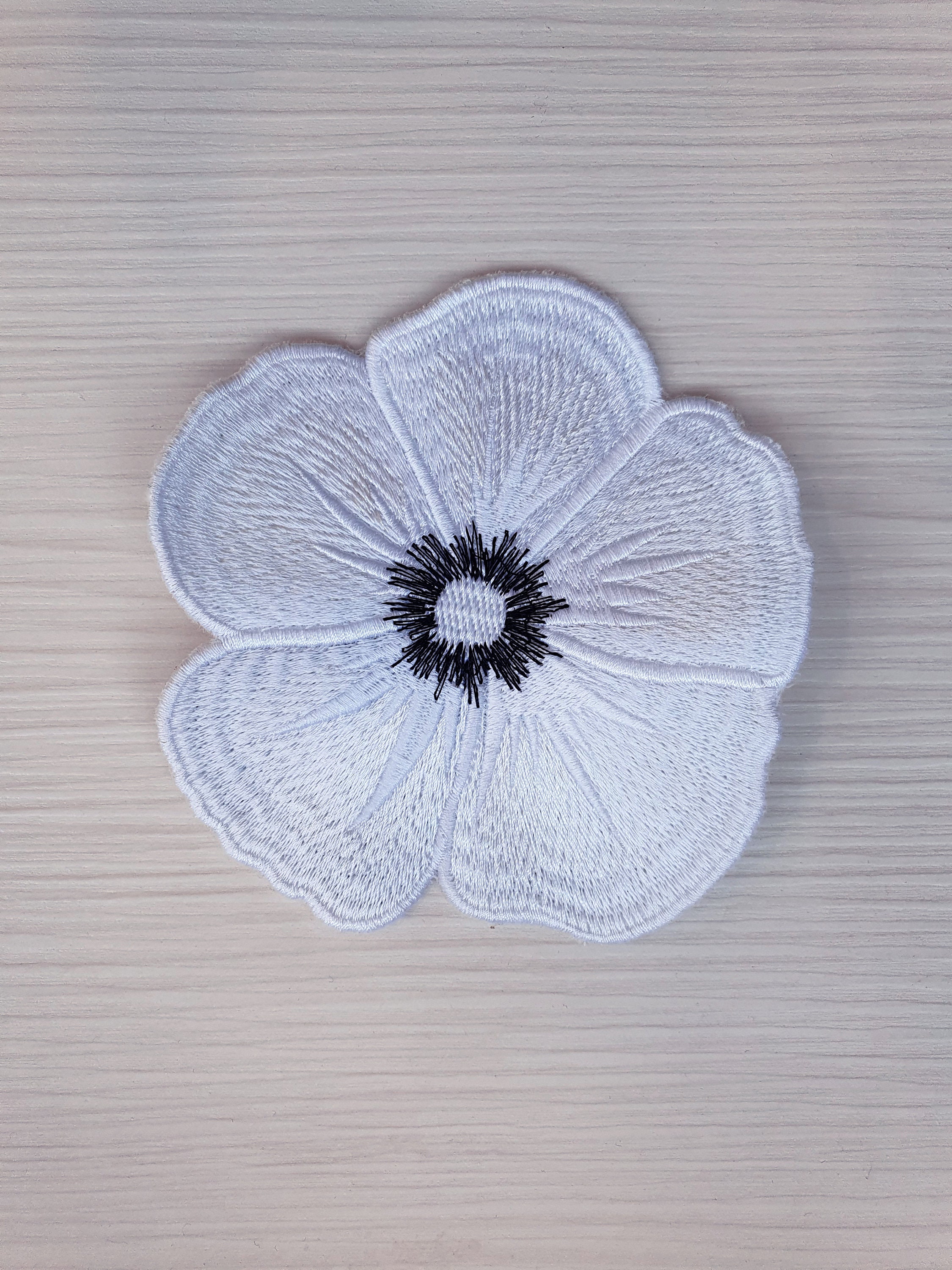 Embroidered Poppy Flower Patch / Mug Pad / Cup Coaster / Home Decor ...
