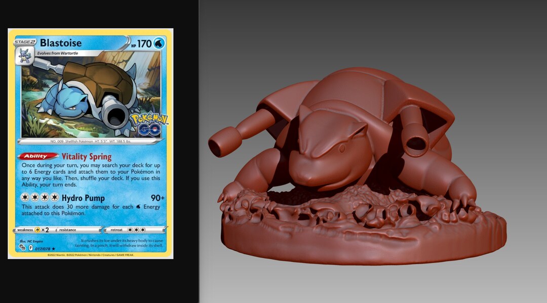 Pokemon Blastoise on Fours STL 3D Print Model - Etsy