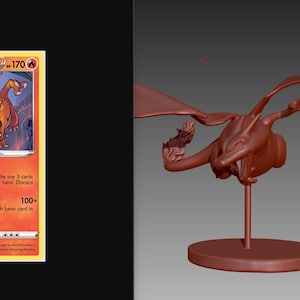 Pokemon Charizard Flying STL 3D Print Model - Etsy