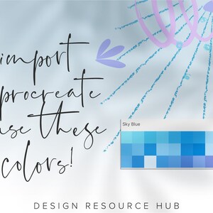 Procreate Color Palette: Sky Blue • Graphic Design Resource • iPad ...