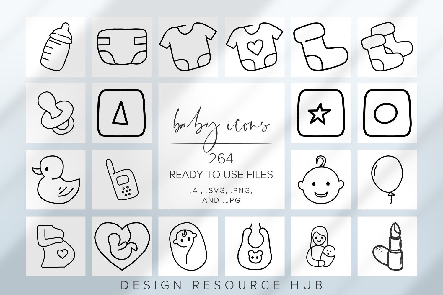 Baby Icon Set • Website Icon Pack • SVG Icons • Social Media Icons ...