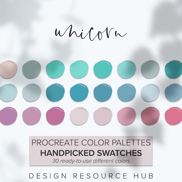 Unicorn Color Palette - Etsy