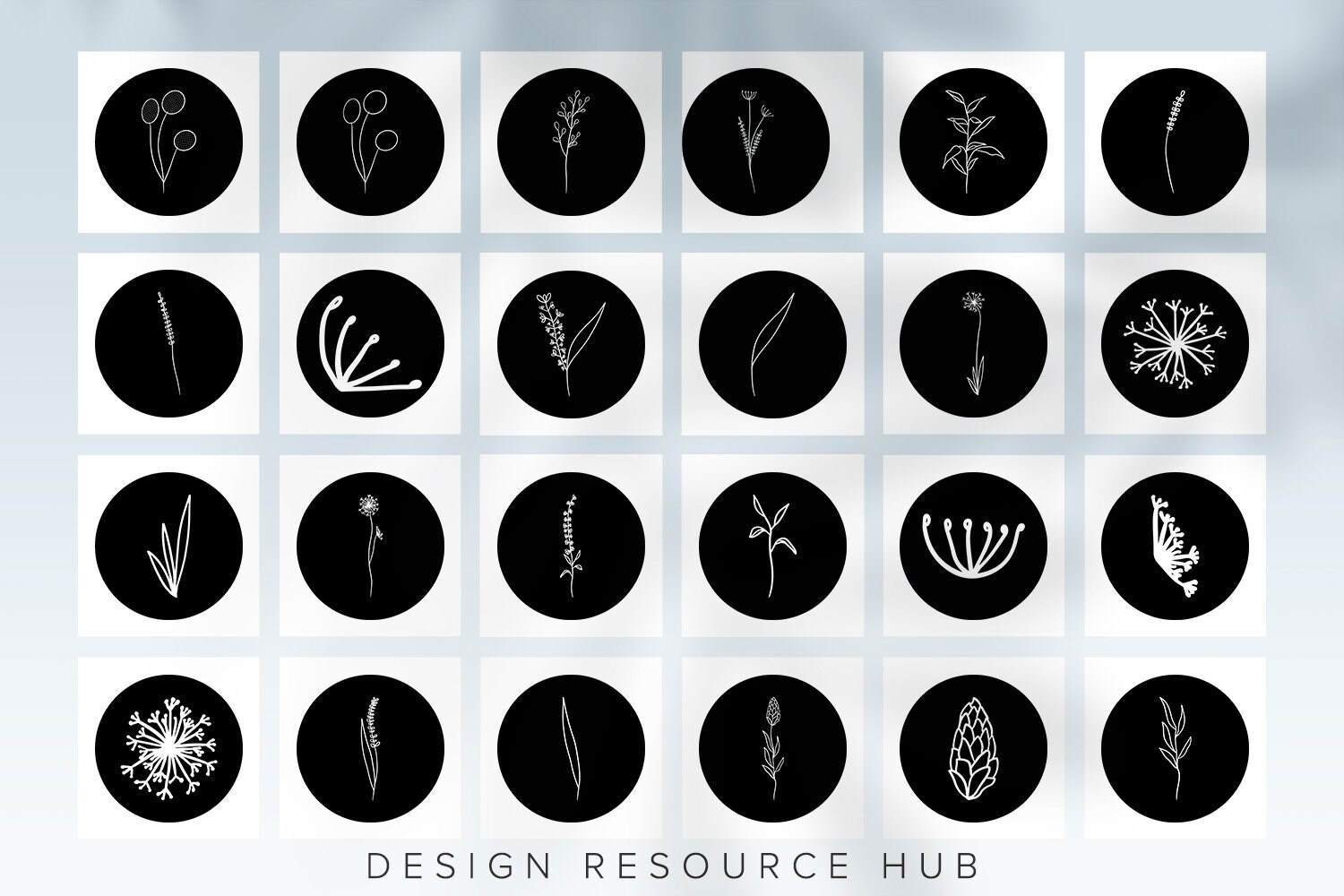 Botanical Icon Set Website Icon Pack SVG Icons Social Media Icons Line ...