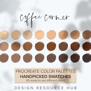 Procreate Color Palette: Coffee Corner • Graphic Design Resource • iPad ...