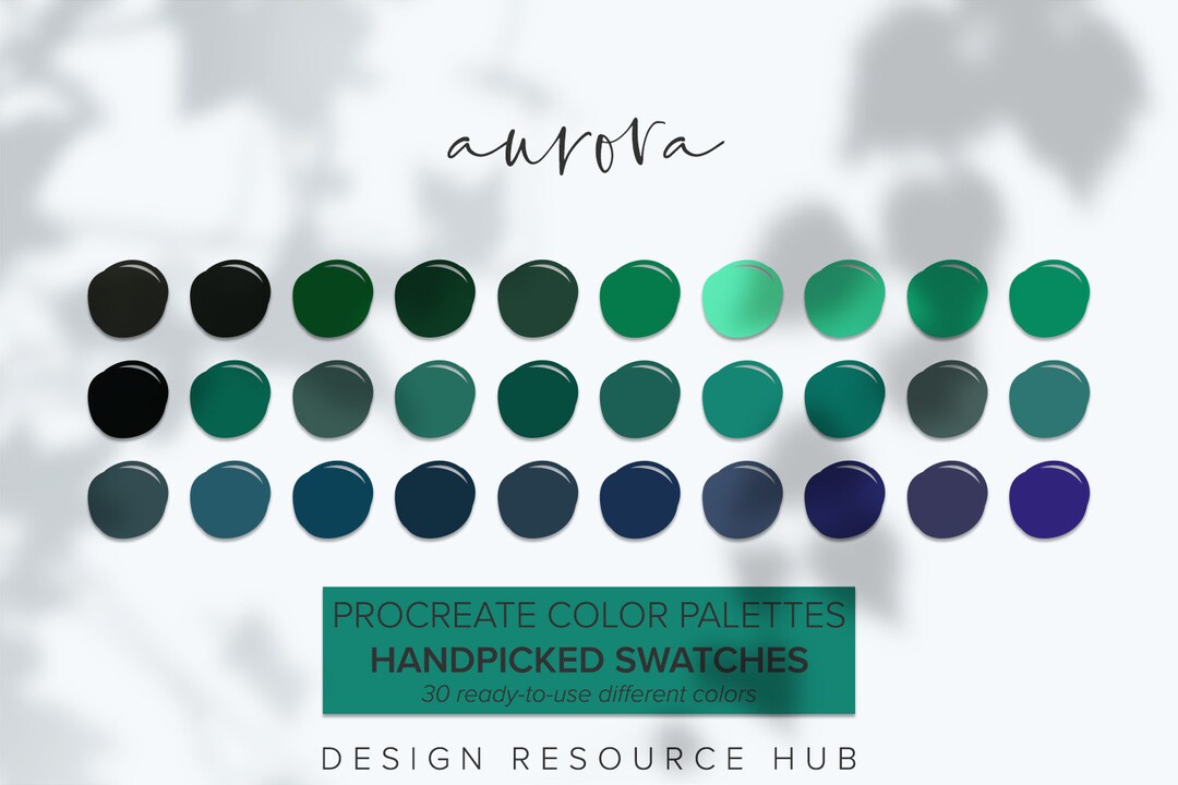 Procreate Color Palette: Aurora • Graphic Design Resource • iPad Design ...