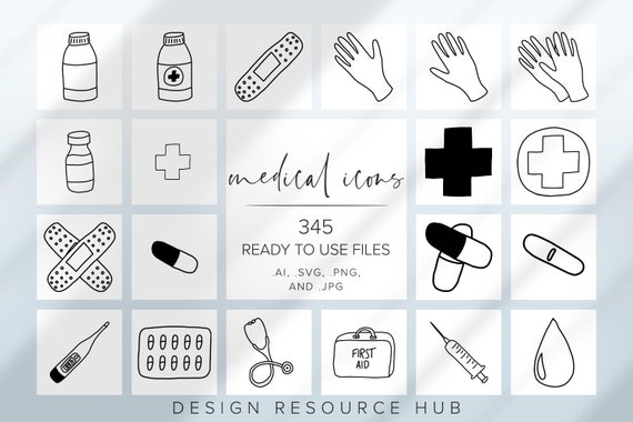 Medical Icon Set Website Icon Pack SVG Icons Social | Etsy