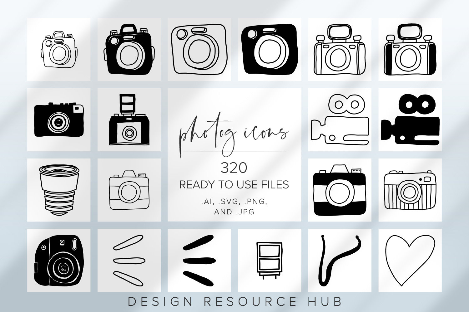 Photography Icon Set • Website Icon Pack • SVG Icons • Social Media ...