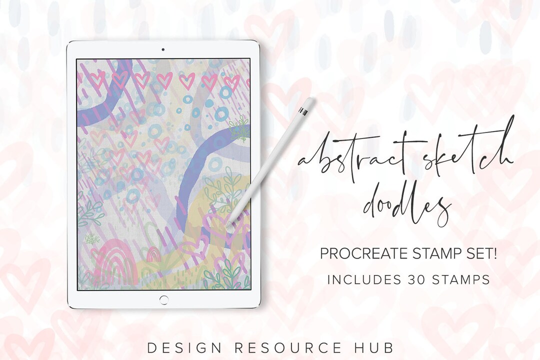 Procreate Stamps • Abstract Sketch Doodles • Procreate Brush Set ...