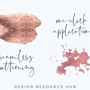 Rose Gold Foil Photoshop Style Pack • One Click Layer Style Pack ...