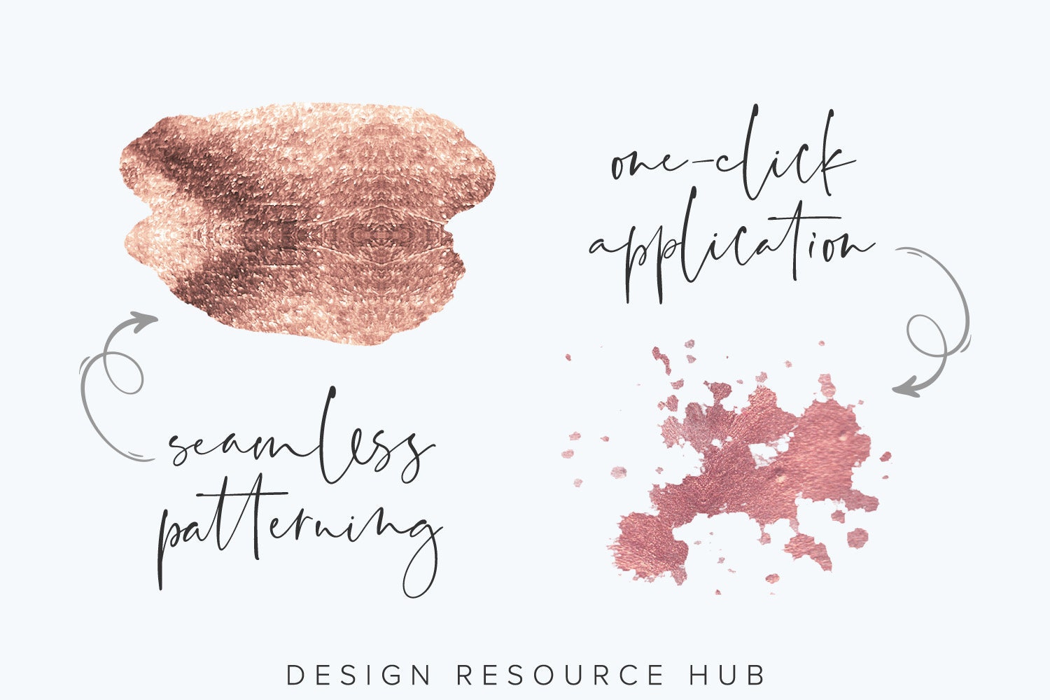 Rose Gold Foil Photoshop Style Pack • One Click Layer Style Pack ...