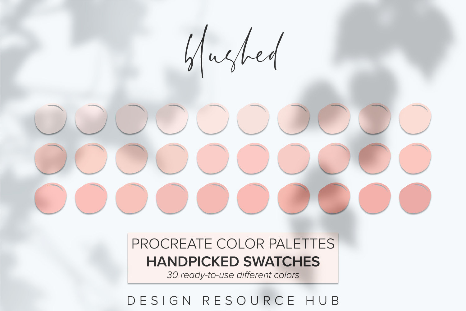 Procreate Color Palette: Blushed • Graphic Design Resource • iPad ...