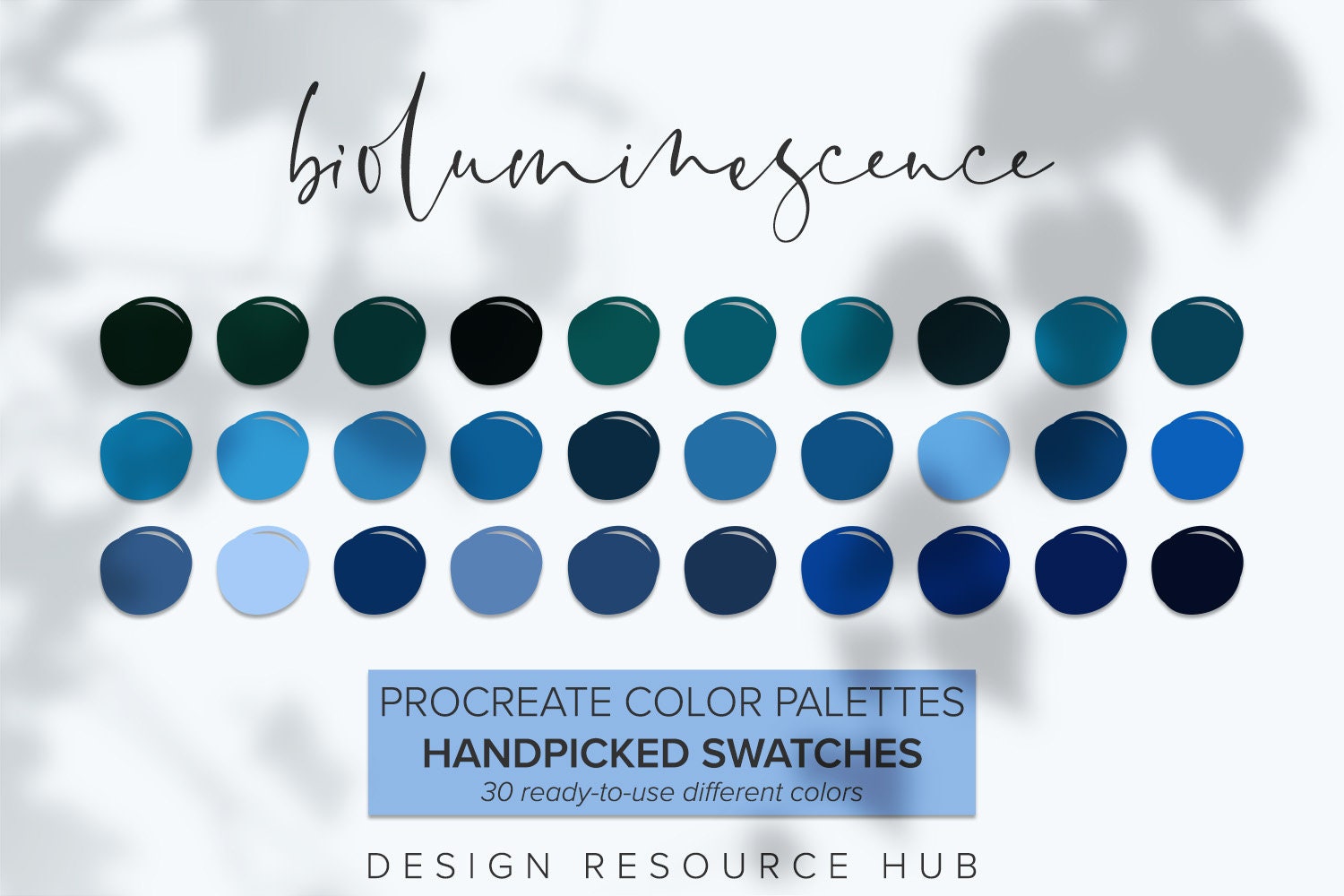 Procreate Color Palette: Bioluminescence • Graphic Design Resource ...