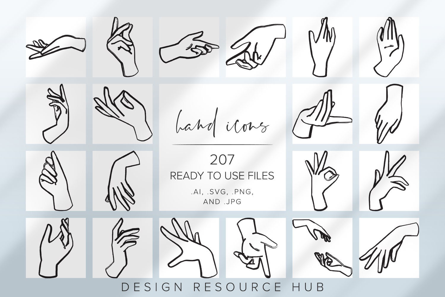 Hand Icon Set • Website Icon Pack • SVG Icons • Social Media Icons ...