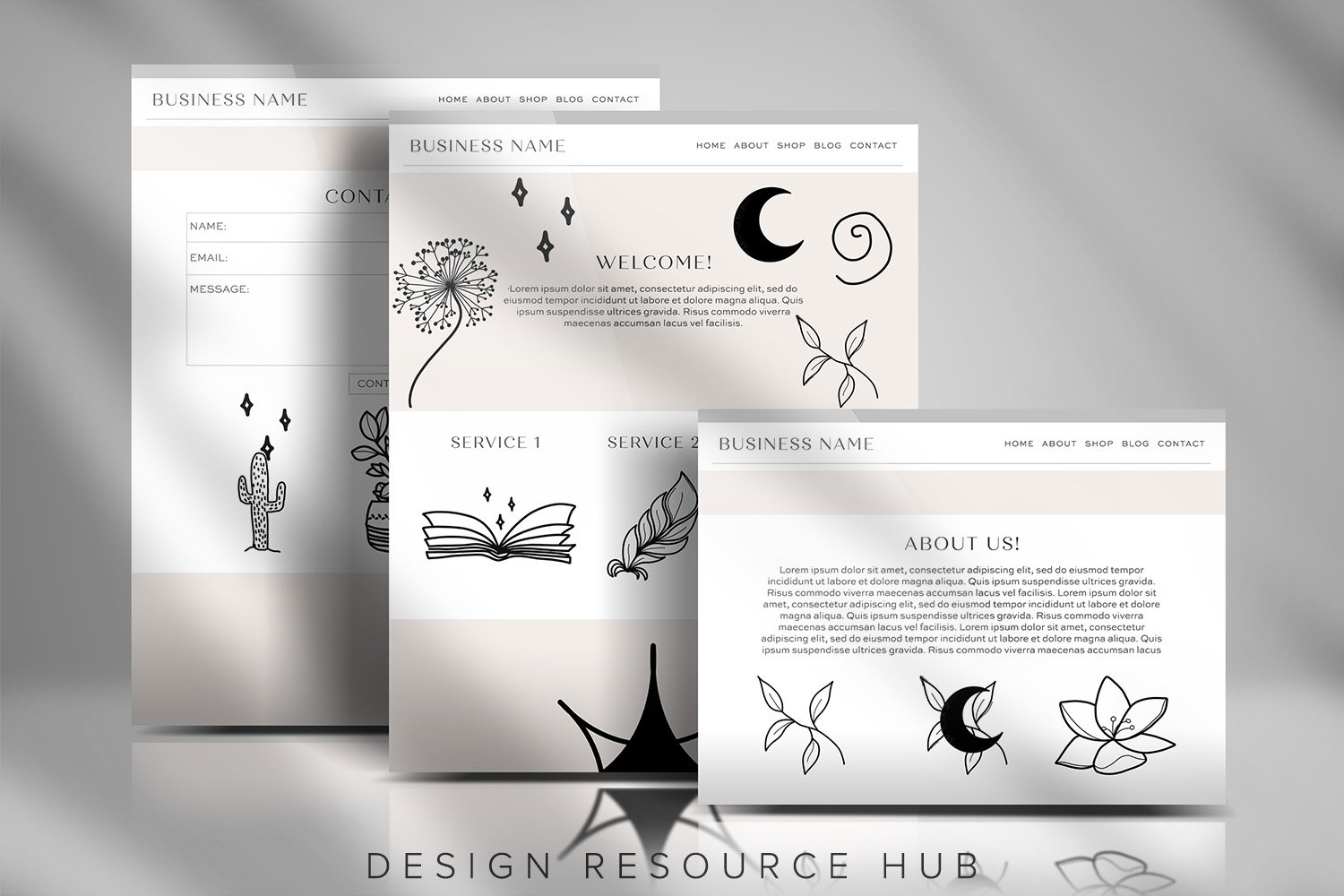 Boho Icon Set • Website Icon Pack • SVG Icons • Social Media Icons ...