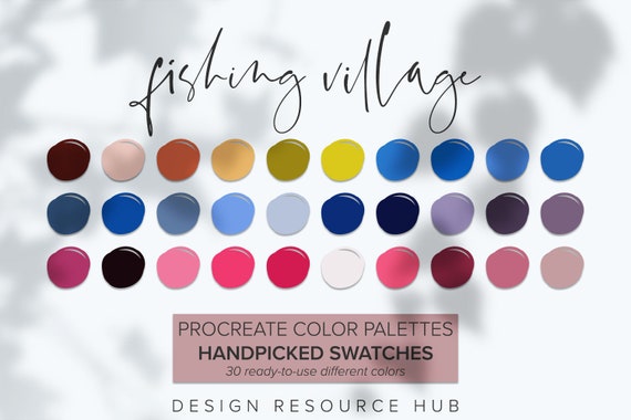 Procreate Color Palette: Fishing Village Graphic Design - Etsy