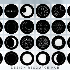 Celestial Icon Set • Website Icon Pack • SVG Icons • Social Media Icons ...