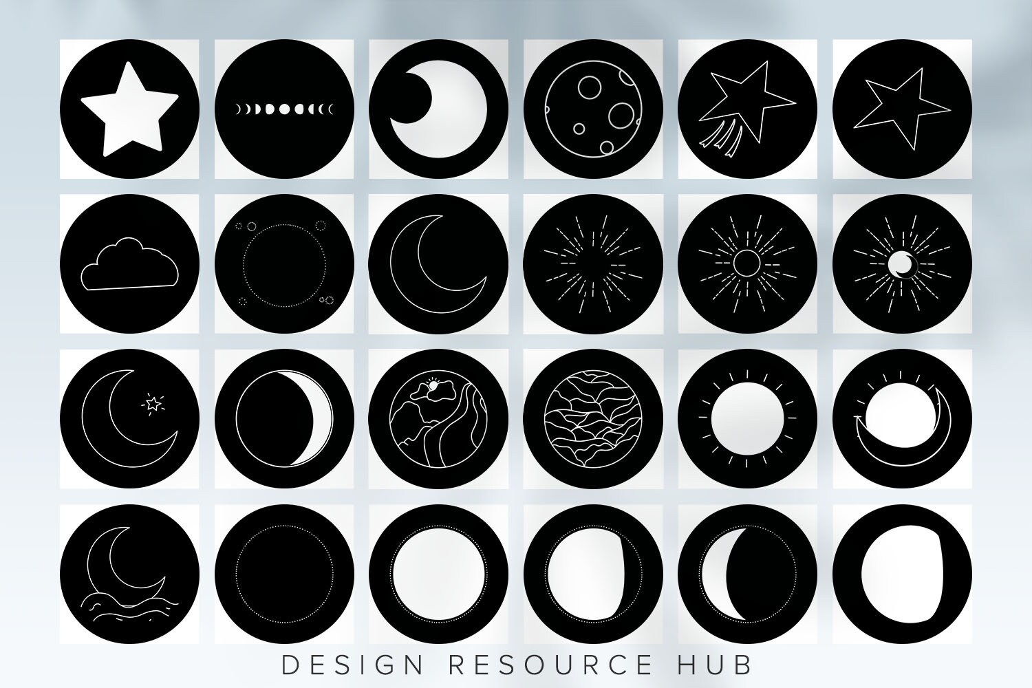 Celestial Icon Set • Website Icon Pack • SVG Icons • Social Media Icons ...
