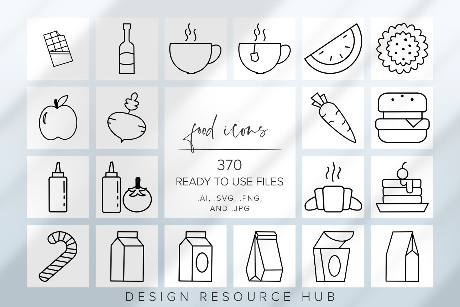 Food Icon Set • Website Icon Pack • SVG Icons • Social Media Icons ...