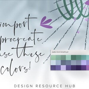 Procreate Color Palette: Jade and Amethyst • Graphic Design Resource ...