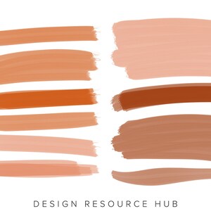 Boho Earth Tones Digital Brush Stroke Clipart • Logo Artwork • Website ...