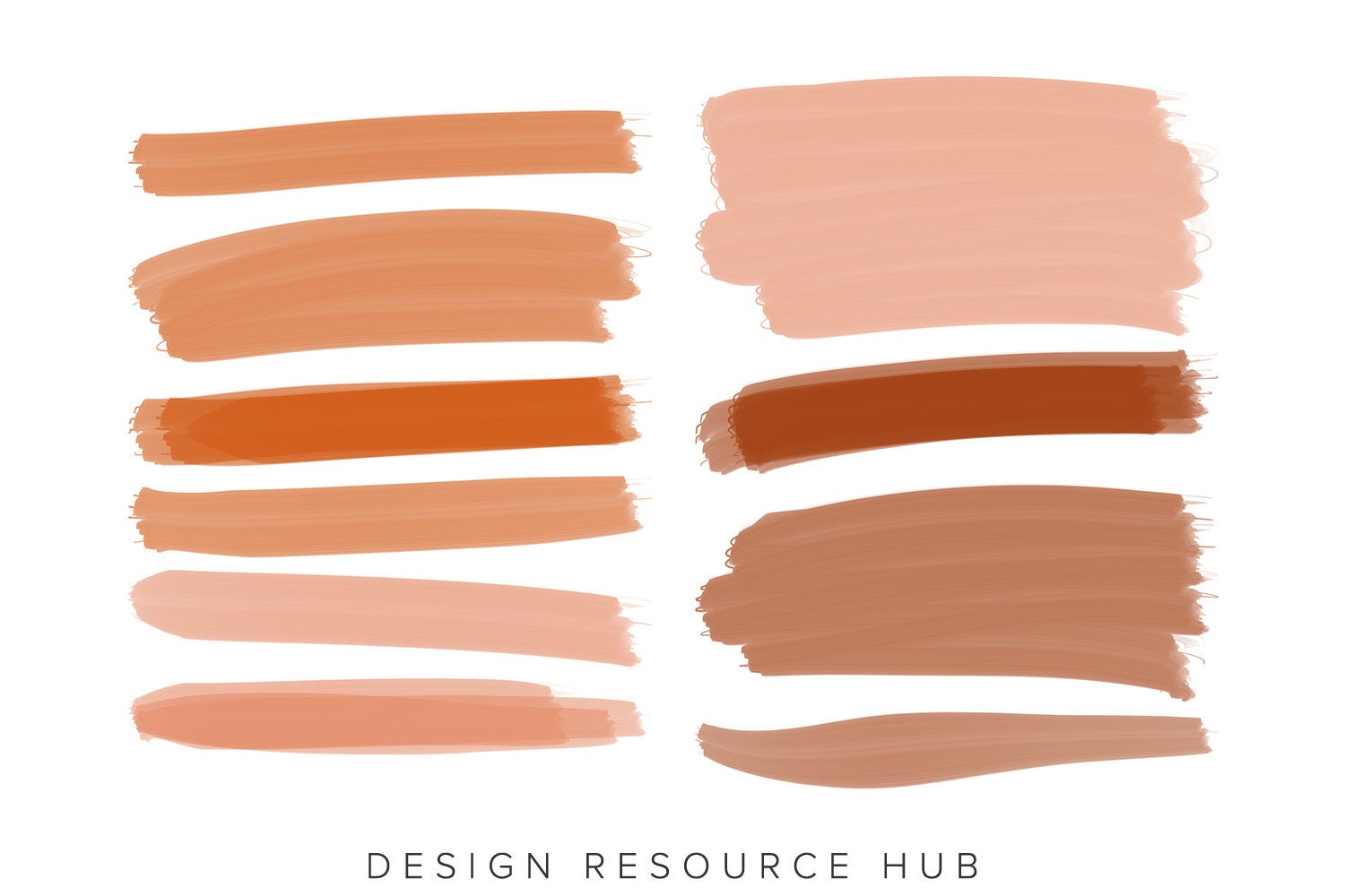 Boho Earth Tones Digital Brush Stroke Clipart • Logo Artwork • Website ...