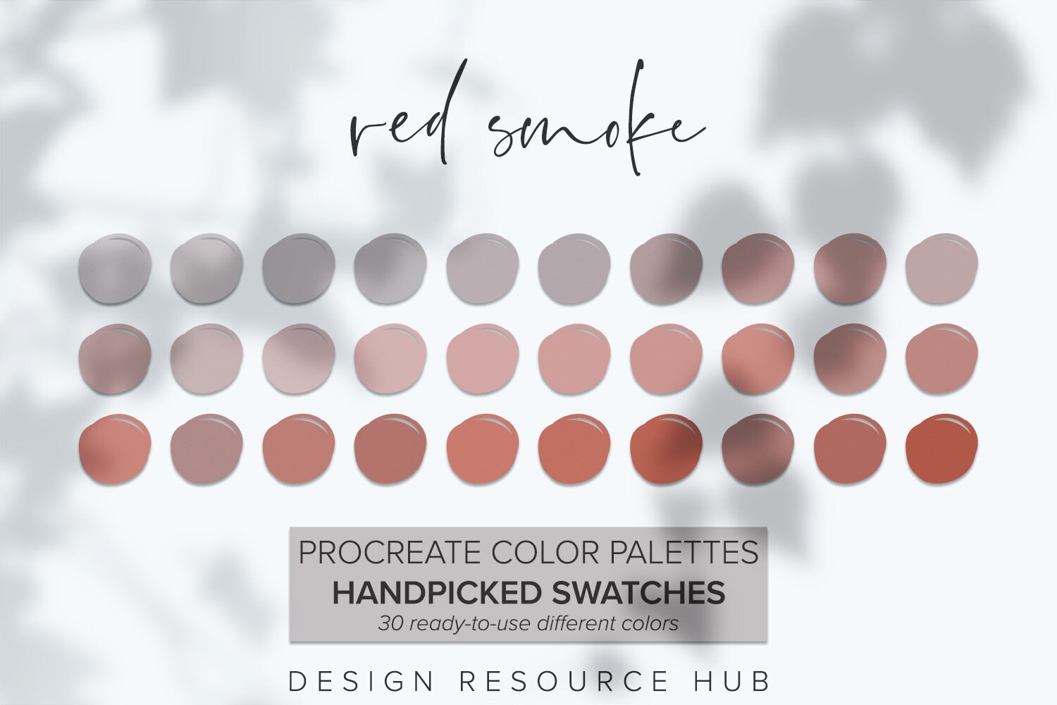 Procreate Color Palette: Red Smoke • Graphic Design Resource • iPad ...