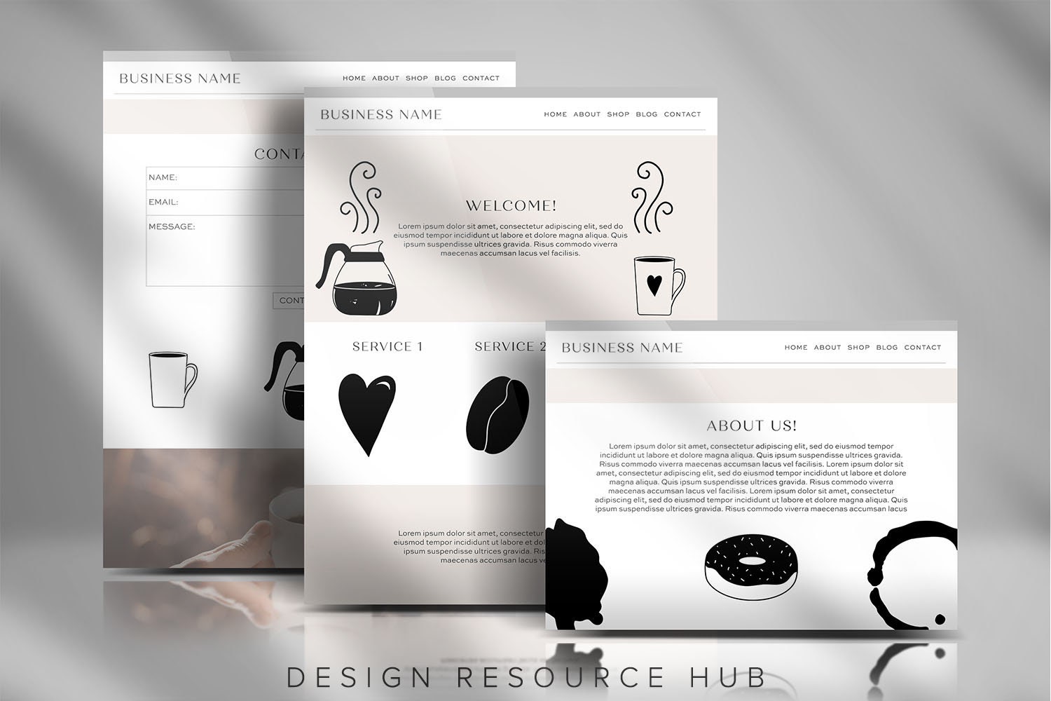 Coffee Icon Set • Website Icon Pack • SVG Icons • Social Media Icons ...