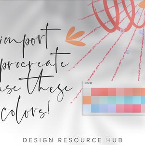 Procreate Color Palette: Coral • Graphic Design Resource • iPad Design ...