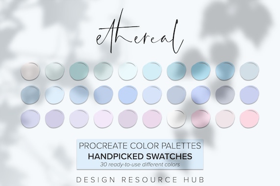 Procreate Color Palette: Ethereal Graphic Design Resource - Etsy