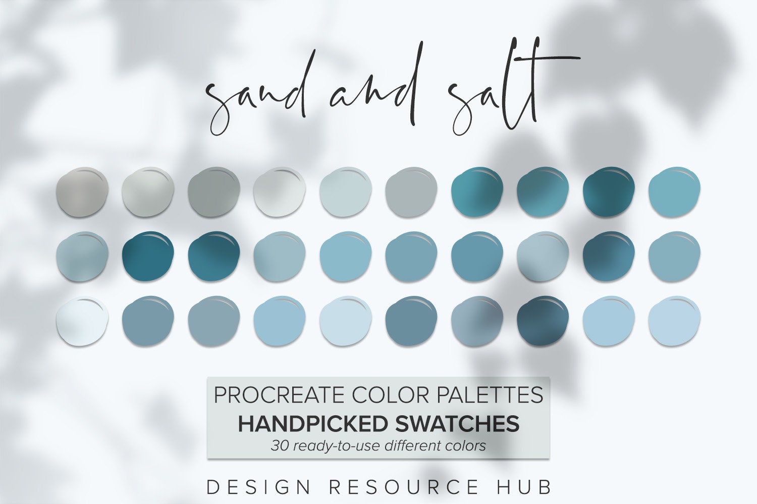 Procreate Color Palette: Sand and Salt Graphic Design - Etsy