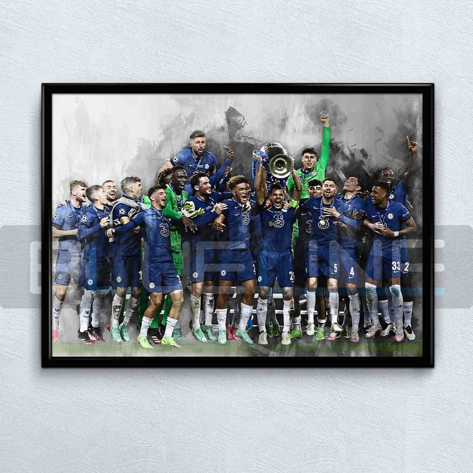 Chelsea poster Chelsea print Champions League art print home | Etsy